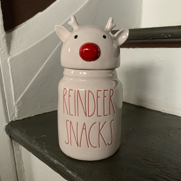 Rae Dunn | Accents | Rae Dunn Reindeer Snacks Canister | Poshmark